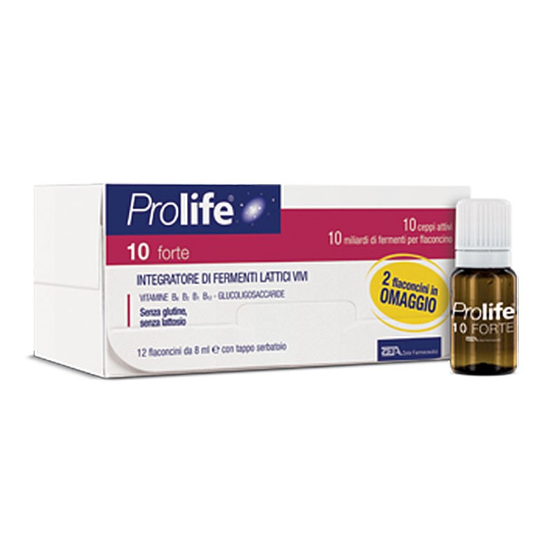 Prolife 10 Forte Flaconcini, 12 flaconcini da 8 ml
